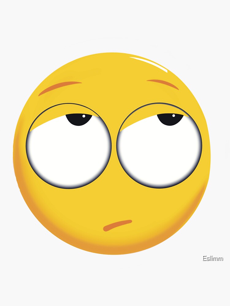 "Eye rolling emoji" Sticker for Sale by Eslimm | Redbubble