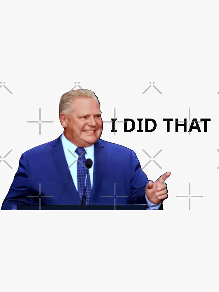 "Doug Ford Meme" Sticker for Sale by BackgroundPixel | Redbubble