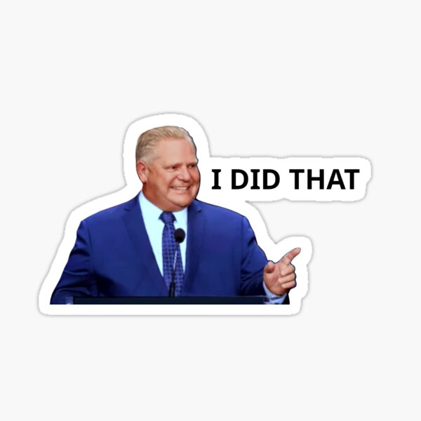 "Doug Ford Meme" Sticker for Sale by BackgroundPixel | Redbubble