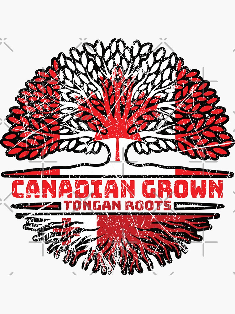 "Tonga Tongan Canadian Canada Tree Roots Flag" Sticker for Sale by ...
