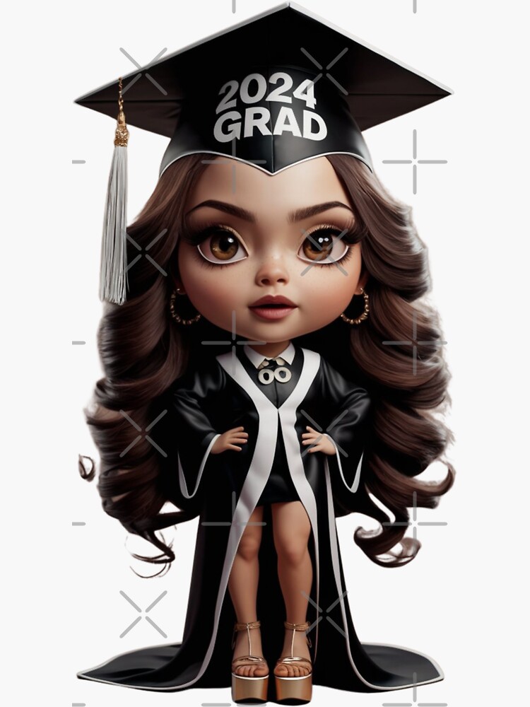 "Class of 2024 Grad Girl" Sticker for Sale by MoeCece | Redbubble