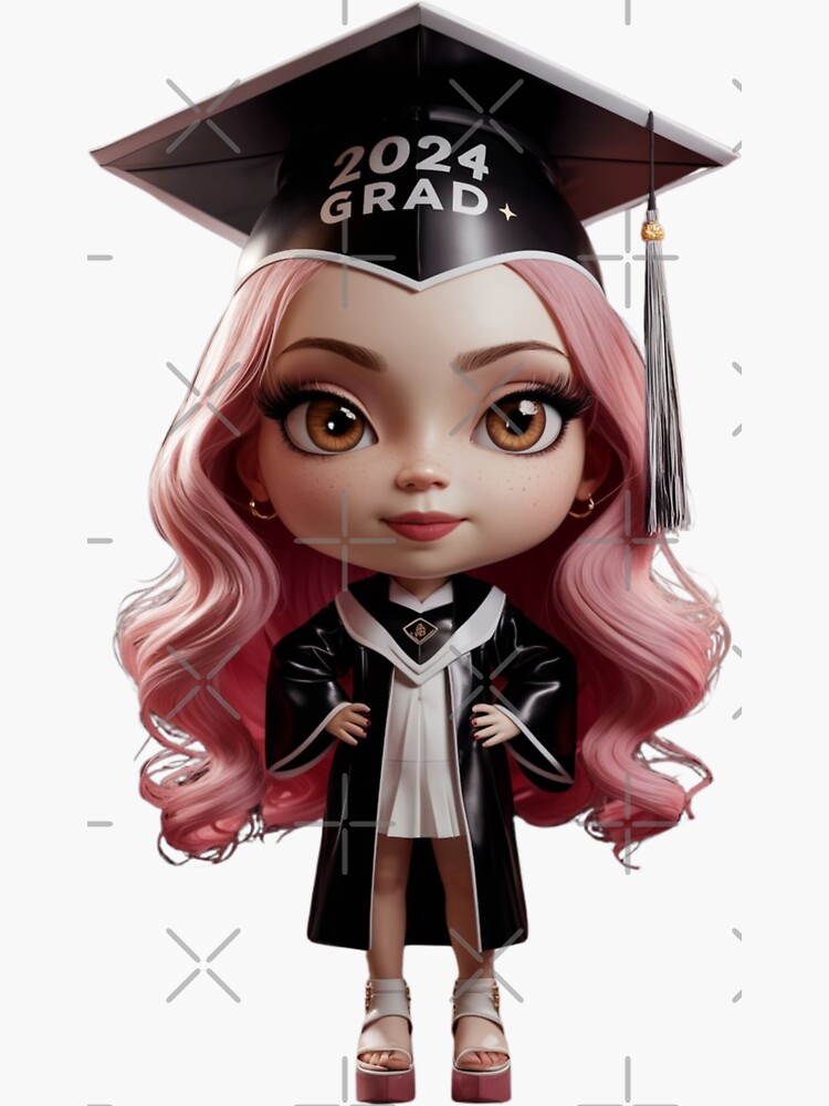 "Class of 2024 Grad Girl" Sticker for Sale by MoeCece | Redbubble