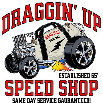 "OLD SCHOOL DRAGGIN UP " Sticker for Sale by PowerlineGear | Redbubble