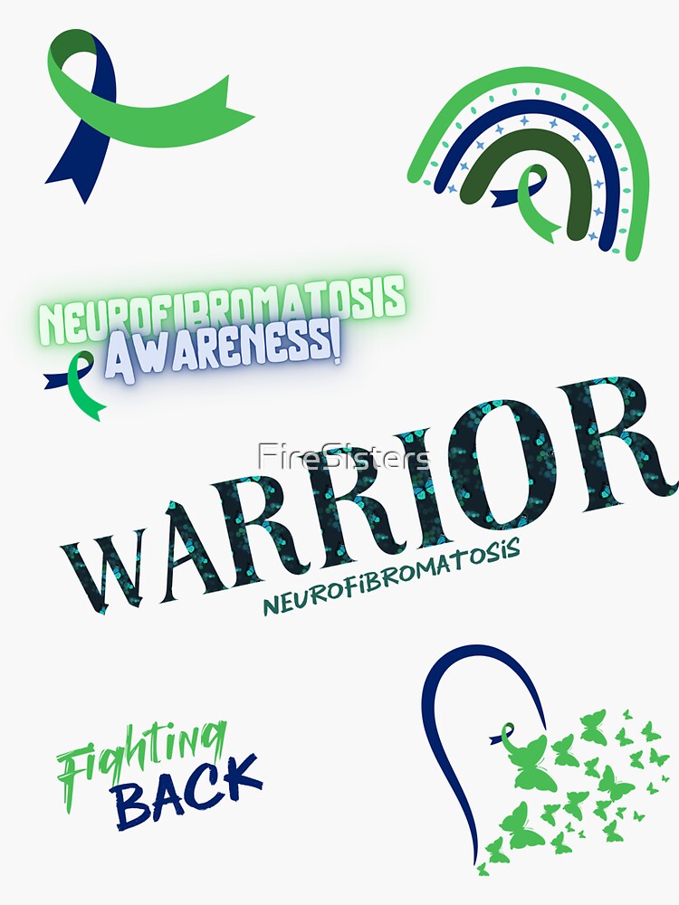 "Neurofibromatosis Ribbon, Neurofibromatosis Sticker Pack" Sticker for ...