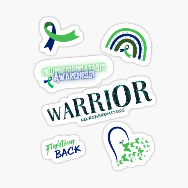 "Neurofibromatosis Ribbon, Neurofibromatosis Sticker Pack" Sticker for ...