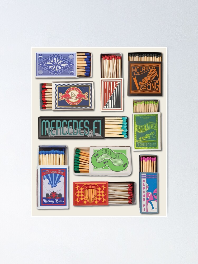 "F1 Matchboxes Poster " Poster for Sale by hyperf1xation | Redbubble