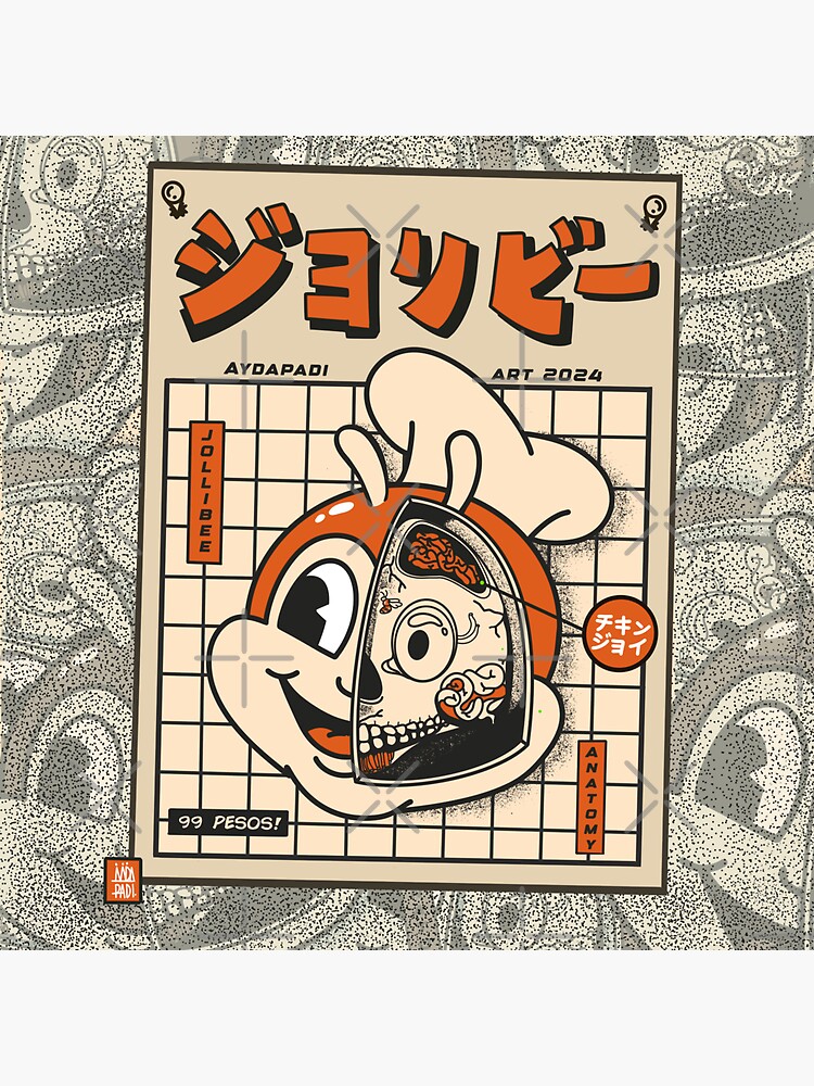 "FILIPINO JOLLIBEE ANATOMY MANGA ANIME POSTER" Sticker for Sale by ...