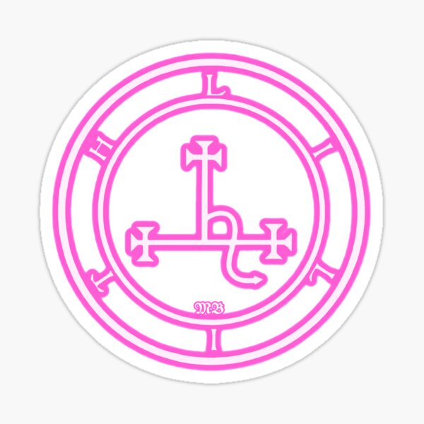 "Sigil of Lilith - pink/white " Sticker for Sale by MetalBlossom ...