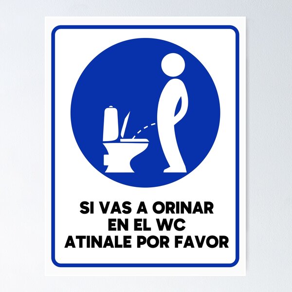 "Please Use the Toilet" Poster by CorelMaciel | Redbubble
