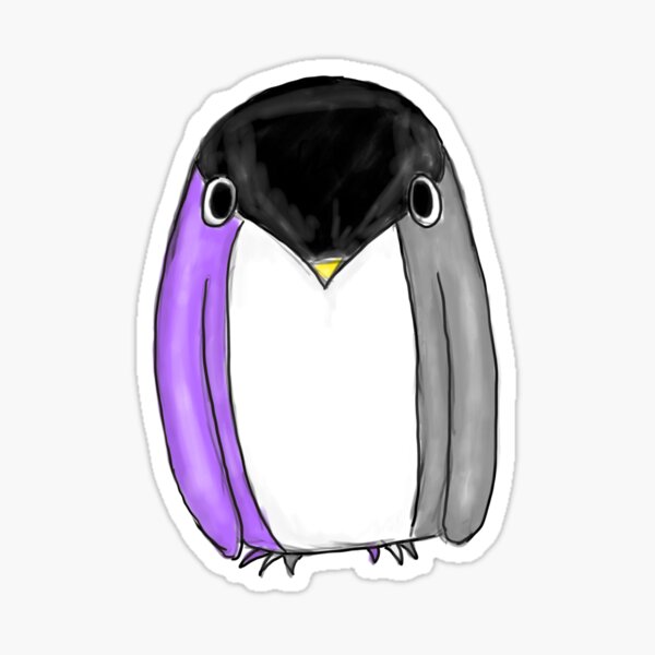 "Demi Pride Penguin" Sticker for Sale by vtoriburgles | Redbubble
