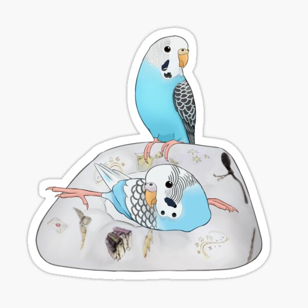 "Cute Budgies" Sticker for Sale by meruesan | Redbubble