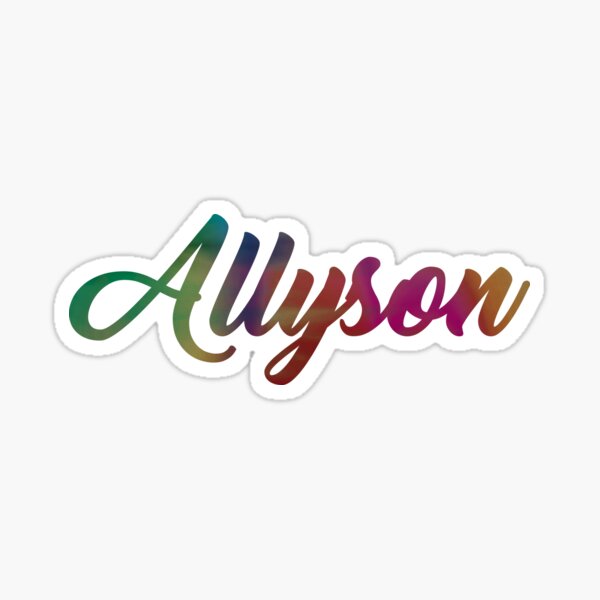 "Allyson" Sticker for Sale by xRadicalRainbow | Redbubble