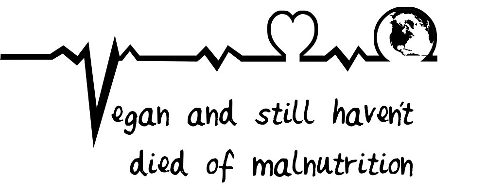 "Vegan "vegan and still haven't died of malnutrition" Sticker" by ...