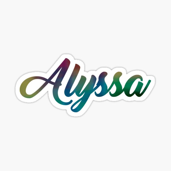 "Alyssa" Sticker for Sale by xRadicalRainbow | Redbubble
