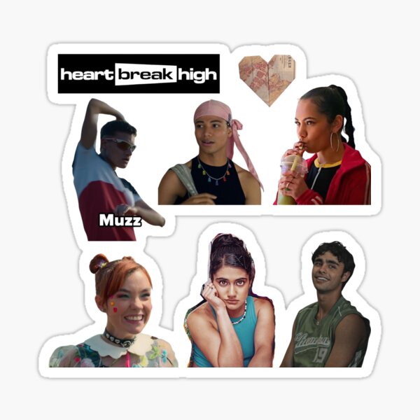 "Heartbreak High Sticker Pack" Sticker for Sale by missamethyst | Redbubble