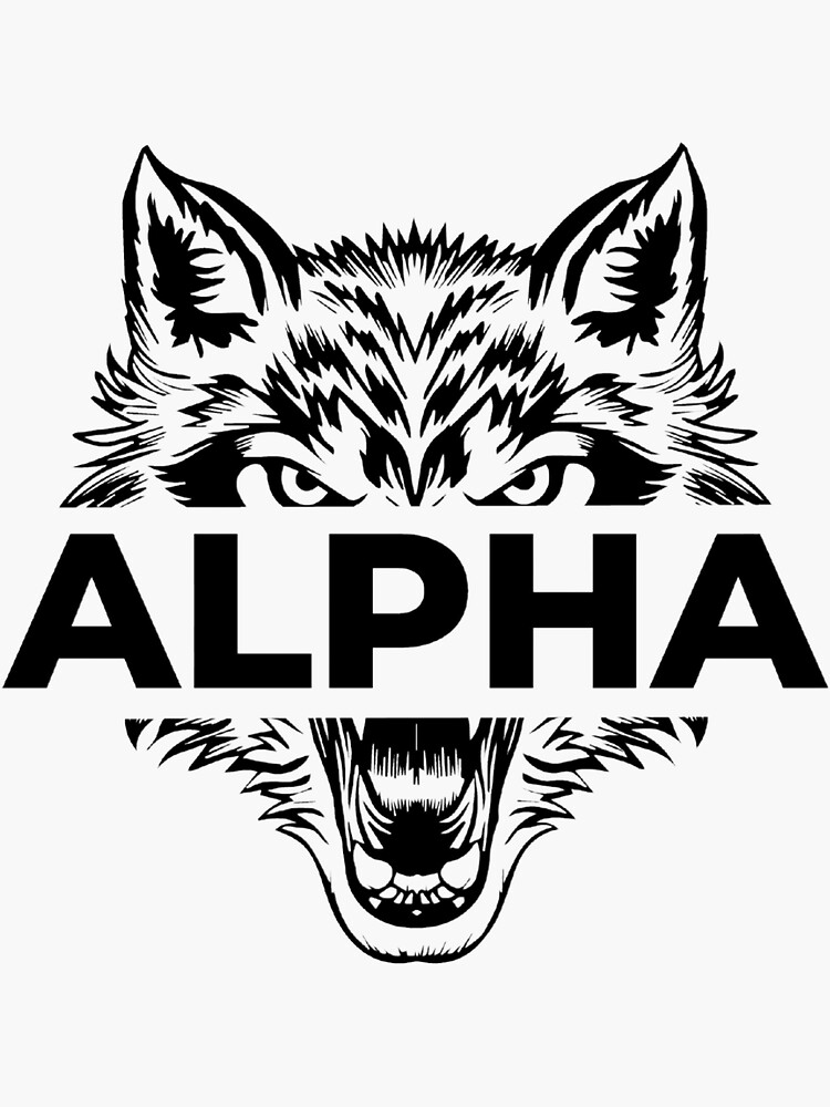 "Alpha Wolf" Sticker for Sale by Hexan | Redbubble
