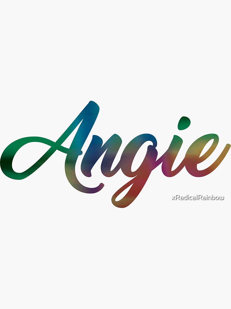 "Angie" Sticker for Sale by xRadicalRainbow | Redbubble