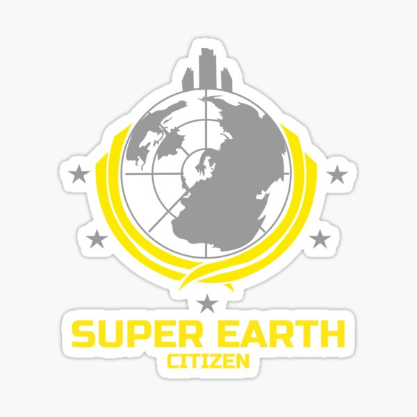 "Super Earth citizen logo" Sticker for Sale by Jessebladezwork | Redbubble