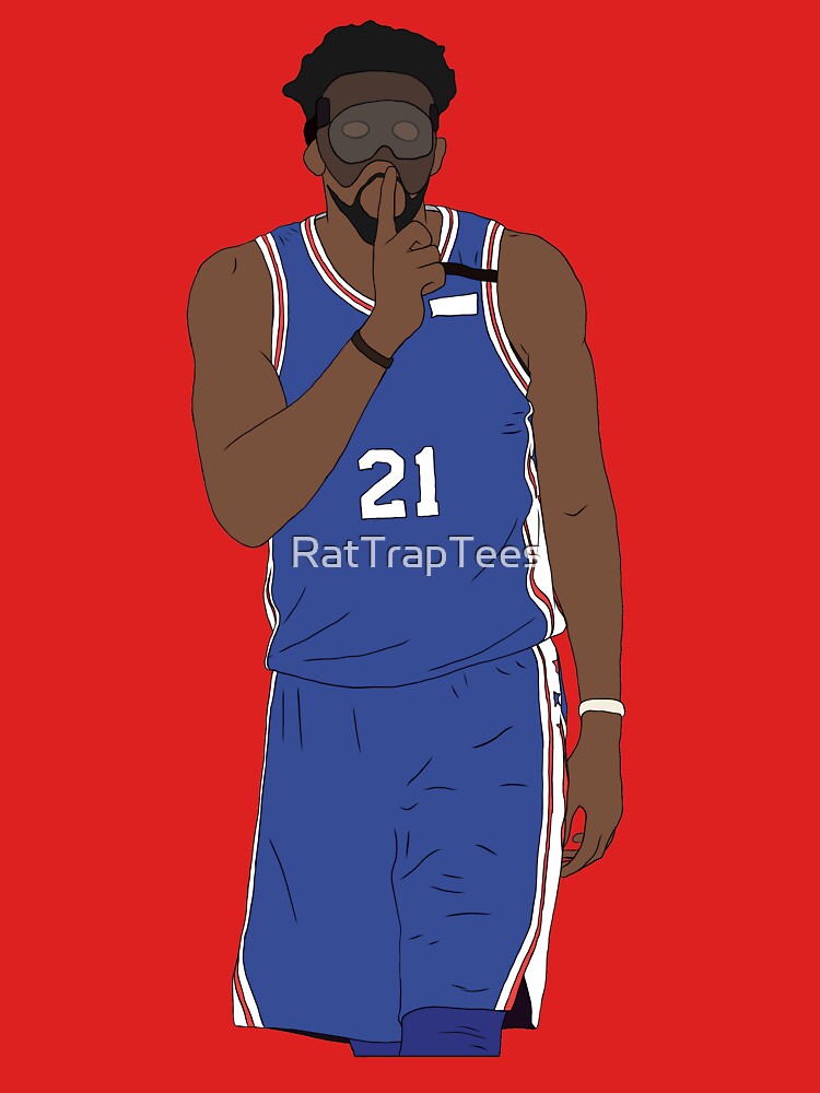 "Masked Joel Embiid Says "Shhh"" T-shirt for Sale by RatTrapTees ...