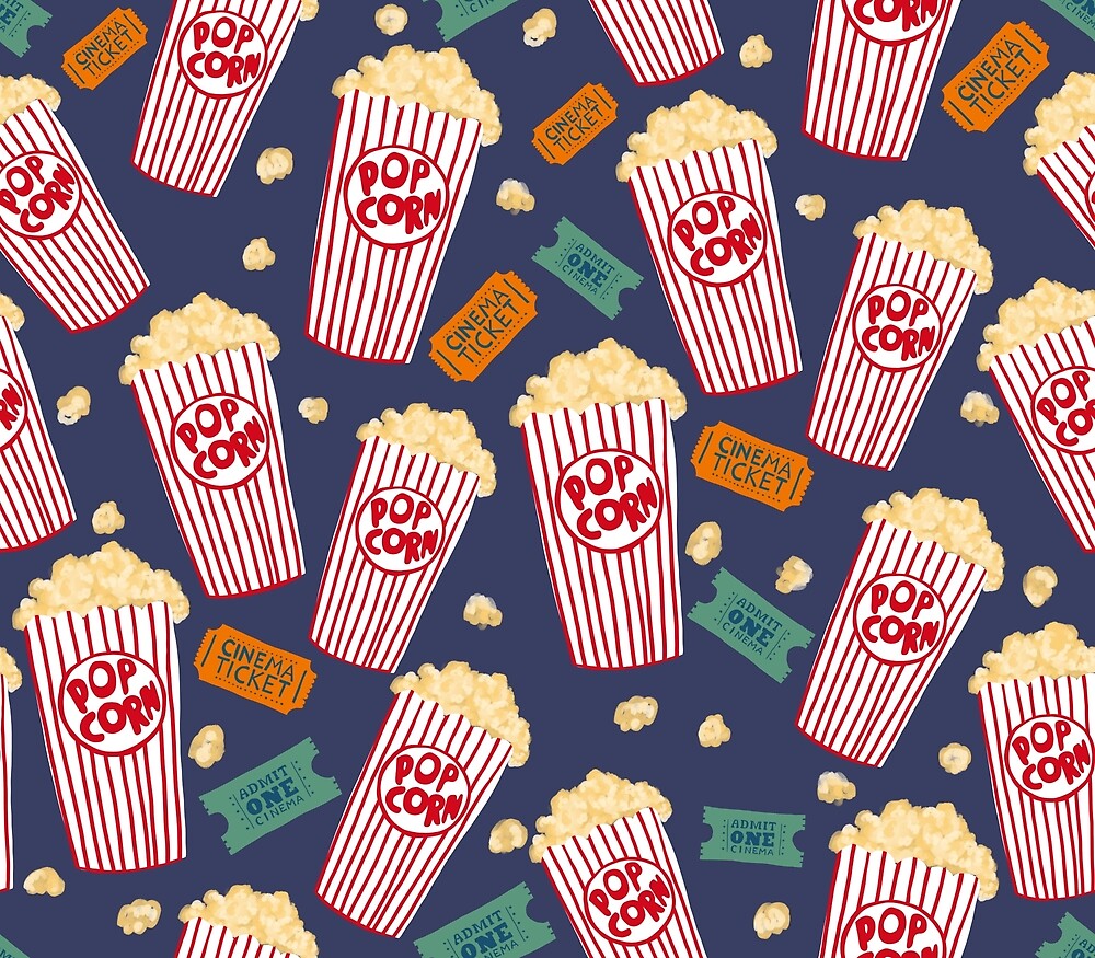 "Movie night! Grab the popcorn!" by shoshannahscrib | Redbubble