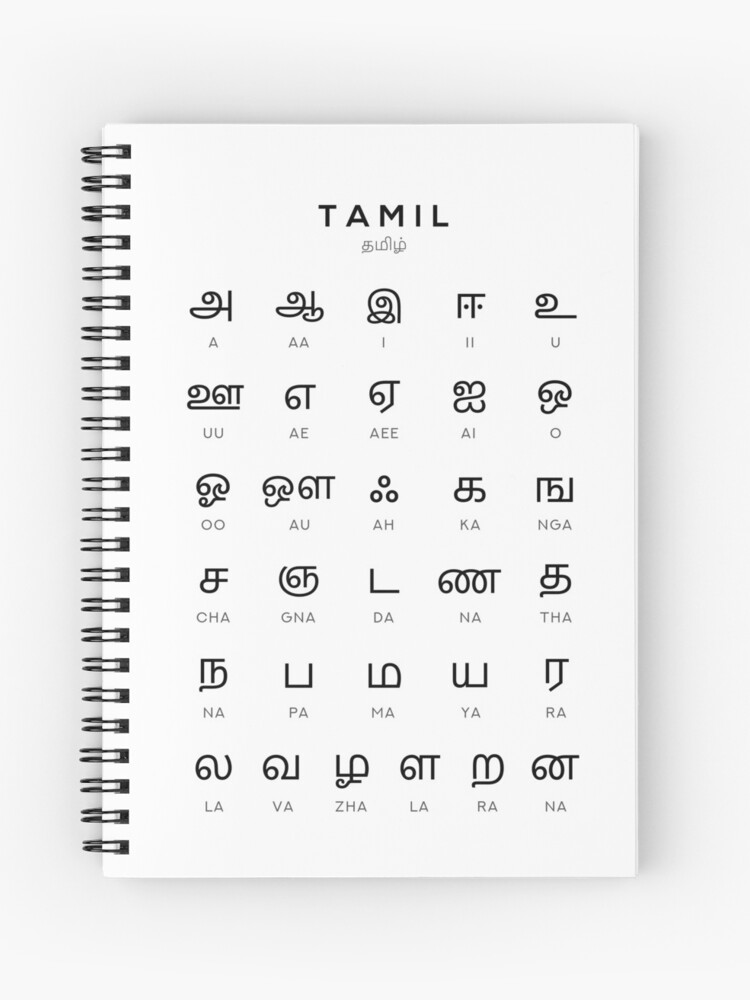 Tamil Alphabet Chart For Kids