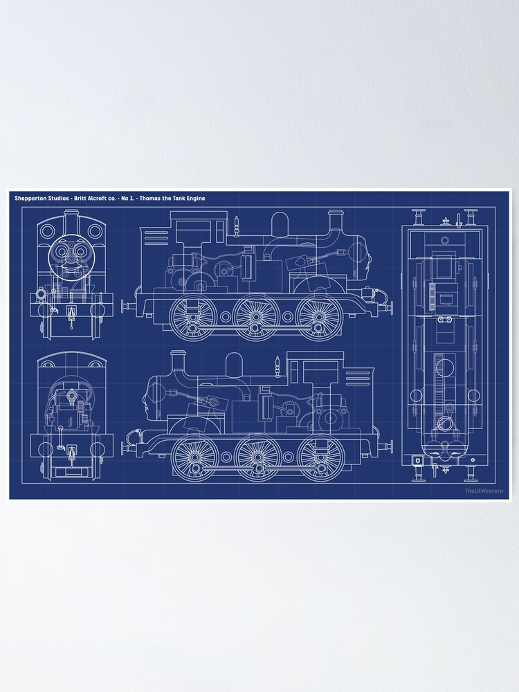 "Thomas the Tank Engine Model Series Blueprints" Poster for Sale by ...