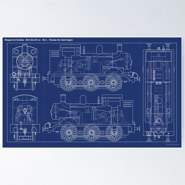 "Thomas the Tank Engine Model Series Blueprints" Poster for Sale by ...