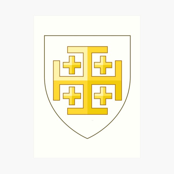 "Coat of Arms of the Kingdom of Jerusalem (1099–1291)" Art Print for ...