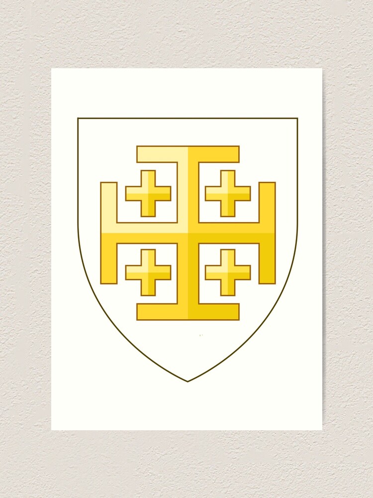 "Coat of Arms of the Kingdom of Jerusalem (1099–1291)" Art Print for ...