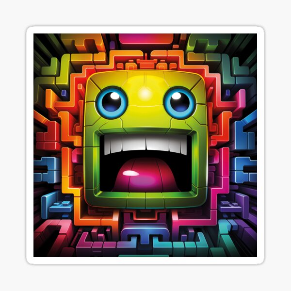 " Geometry dash " Sticker for Sale by Krasnovaovaova | Redbubble
