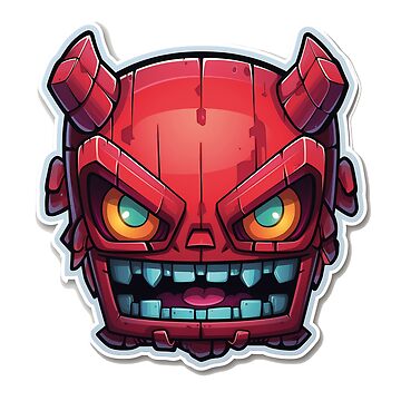 " Geometry dash Extreme demon" Sticker for Sale by Krasnovaovaova ...