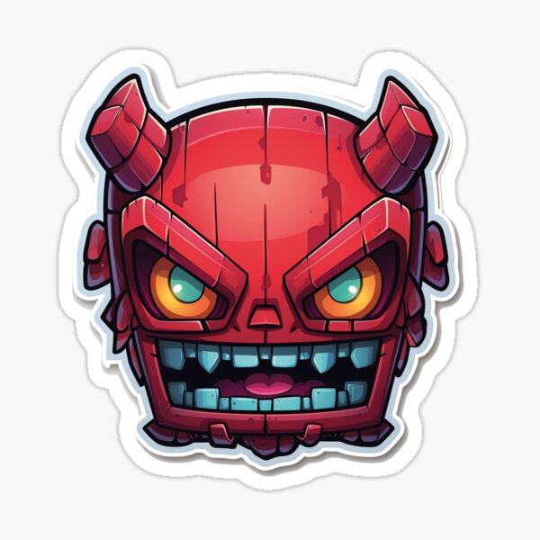 " Geometry dash Extreme demon" Sticker for Sale by Krasnovaovaova ...