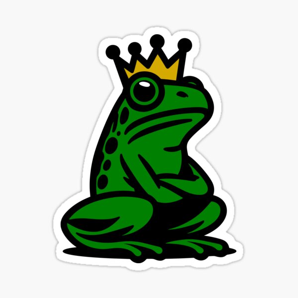 "Frog Prince" Sticker for Sale by kaybeestickers | Redbubble