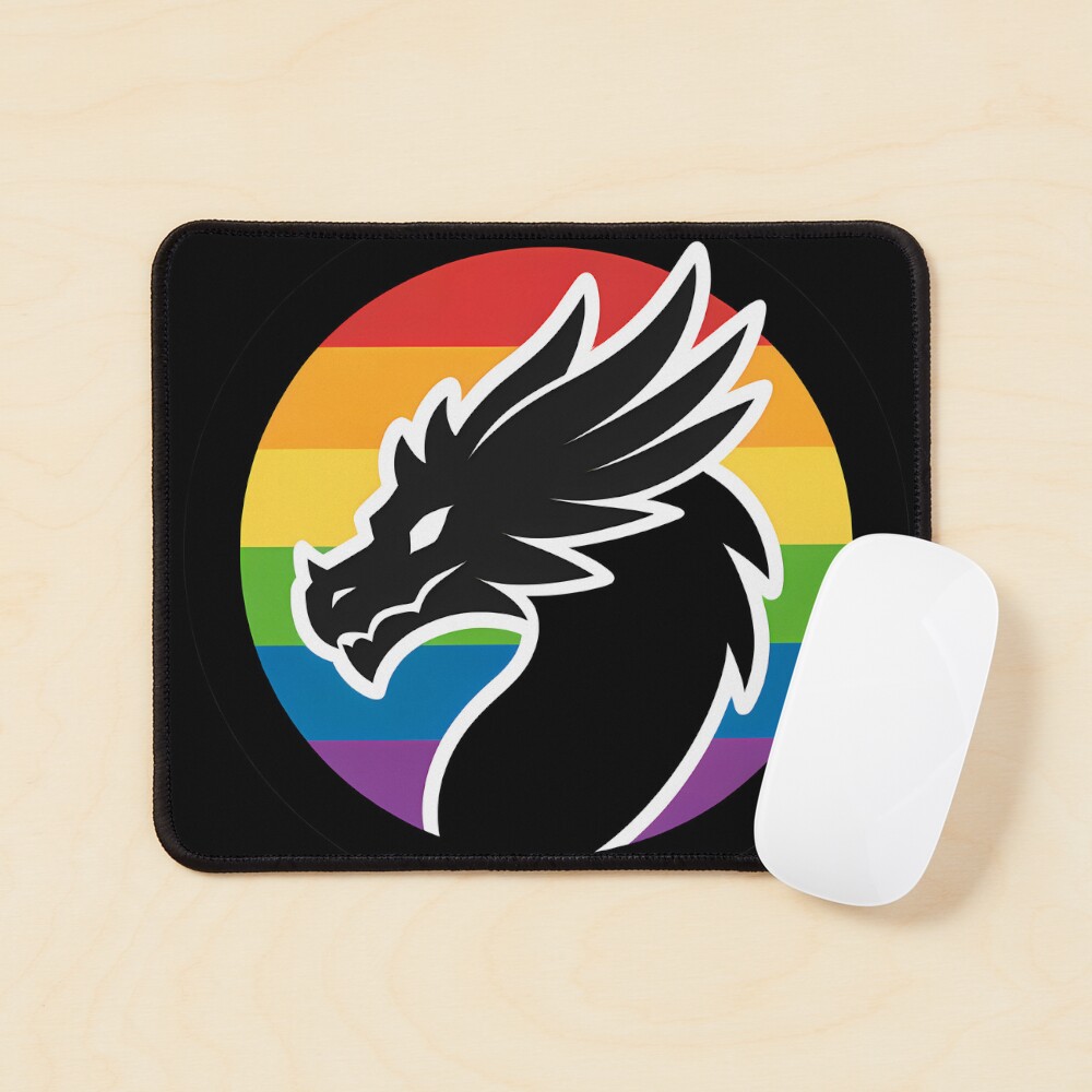 "LGBTQ Pride Dragon Anthro Scalie Rainbow Logo" Sticker for Sale by ...