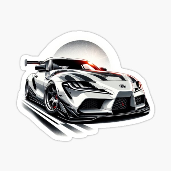 "Toyota GR Supra" Sticker for Sale by VintageCarsShop | Redbubble
