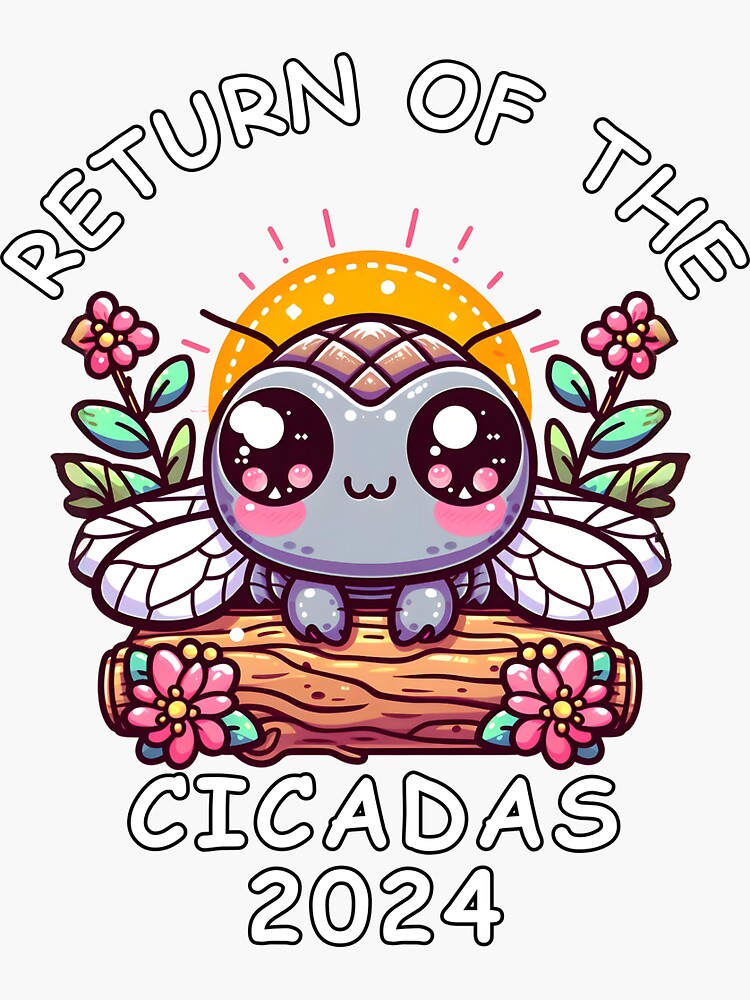 "RETURN OF THE CICADAS 2024 KAWAII, CICADAGEDDON, BROOD XIX XIII, CUTE ...