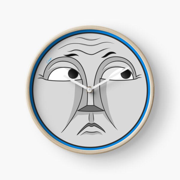 "Gordon (grumpy face)" Clock for Sale by corzamoon | Redbubble