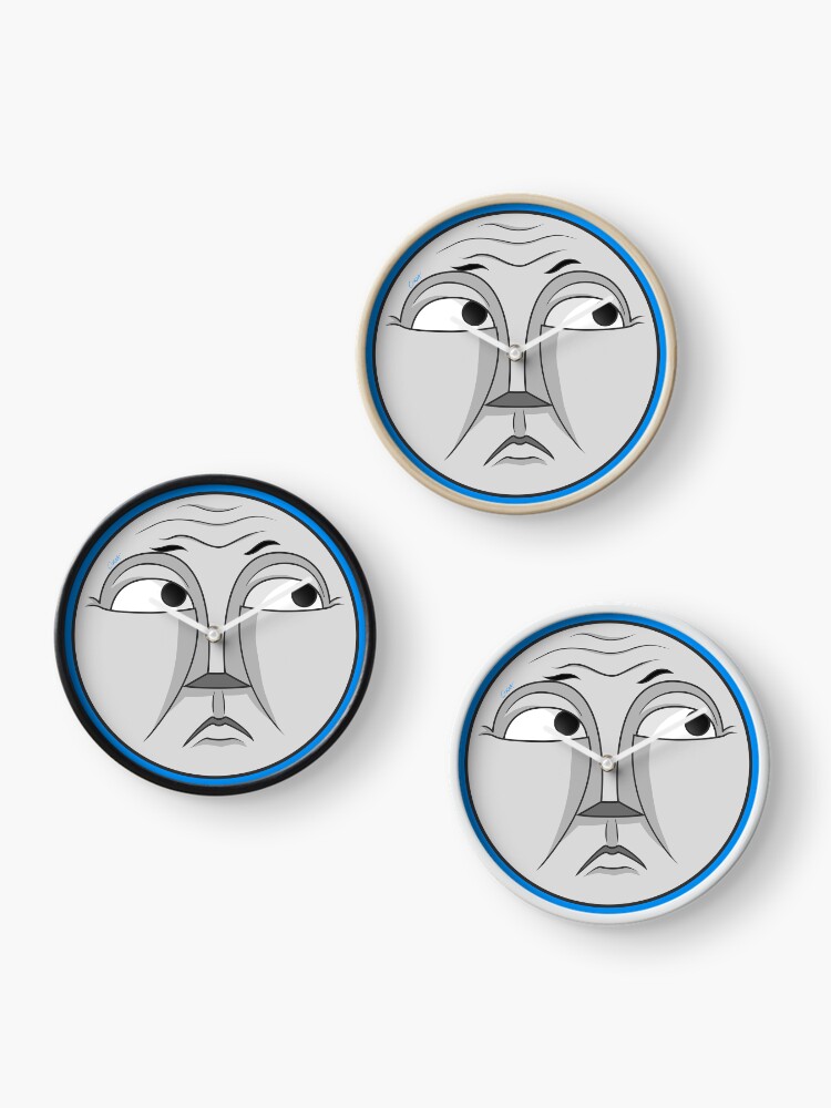 "Gordon (grumpy face)" Clock for Sale by corzamoon | Redbubble