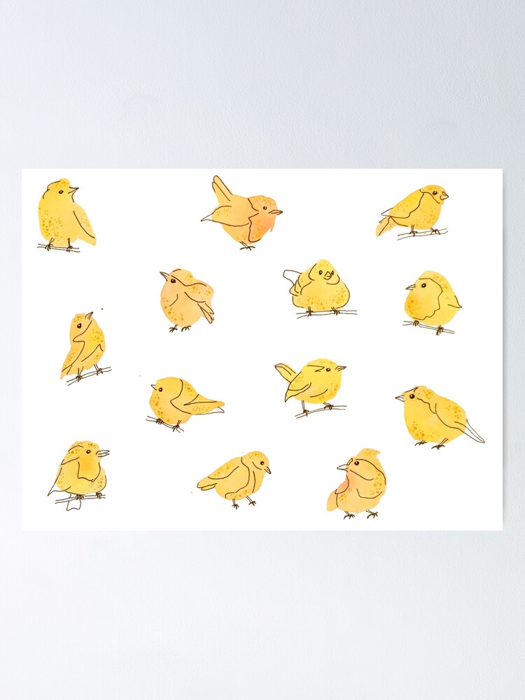 "Polka dot Birds Sticker Pack" Poster by SashaZeidenberg | Redbubble