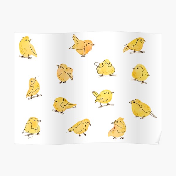 "Polka dot Birds Sticker Pack" Poster by SashaZeidenberg | Redbubble