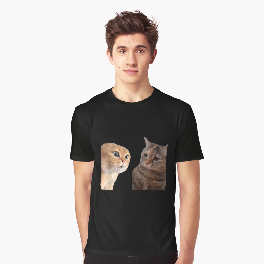 "Two Cats Talking Meme, Cat Meme, Funny Cat" Sticker for Sale by ...