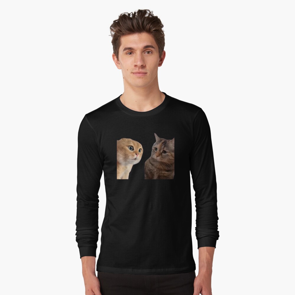 "Two Cats Talking Meme, Cat Meme, Funny Cat" Sticker for Sale by ...