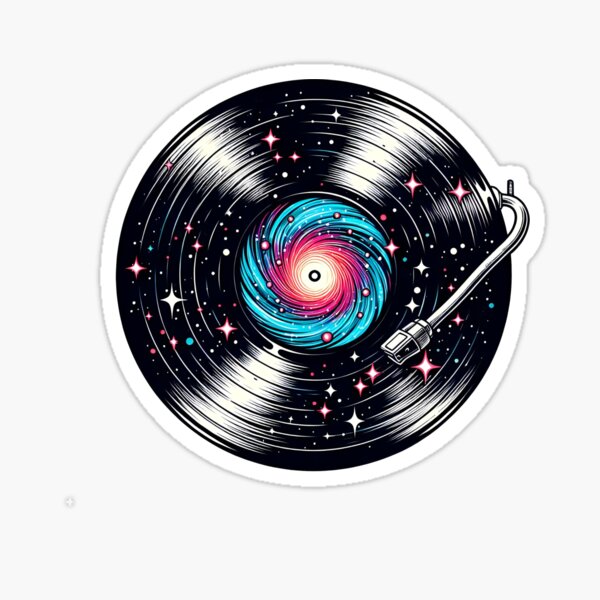 "Galaxy in Vinyl, Cosmos Vinyl Art" Sticker for Sale by Kondi-Art ...