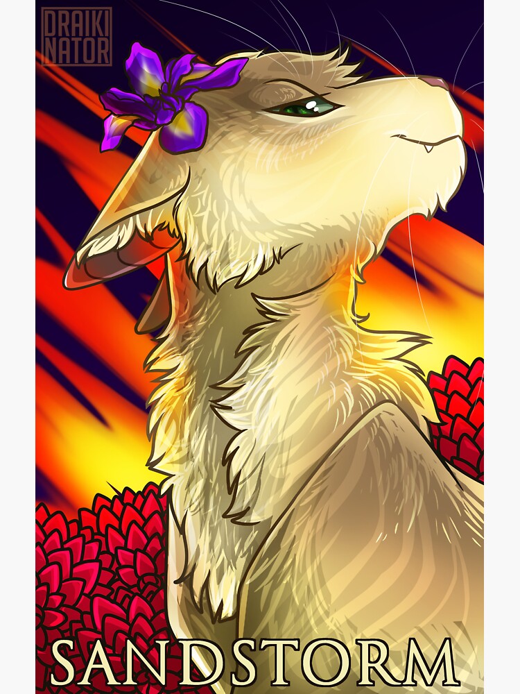 "Sandstorm Portrait" Sticker for Sale by Draikinator | Redbubble
