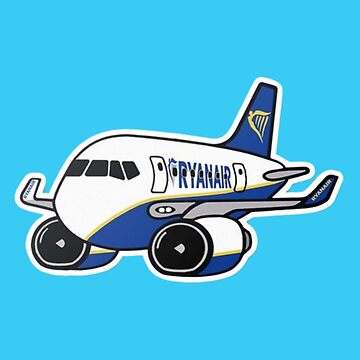 "Ryanair 737-800" Sticker for Sale by FinnTravel | Redbubble