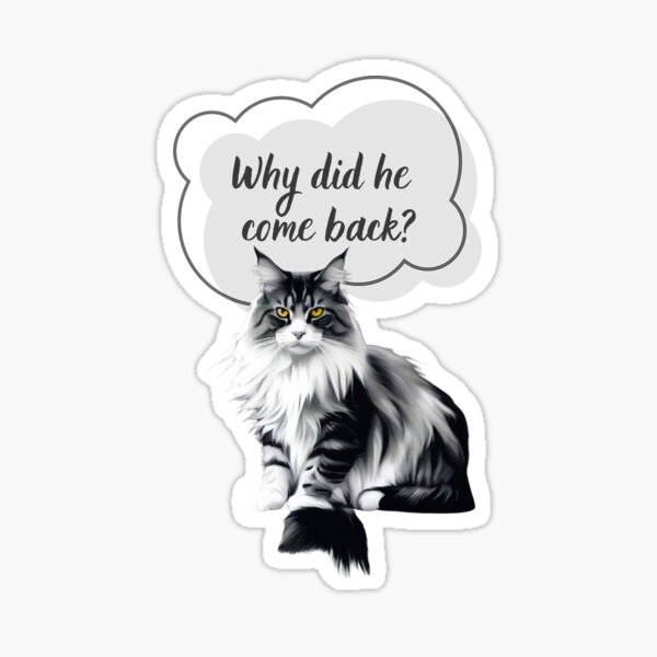 "Why did he come back?" Sticker for Sale by Floatist | Redbubble