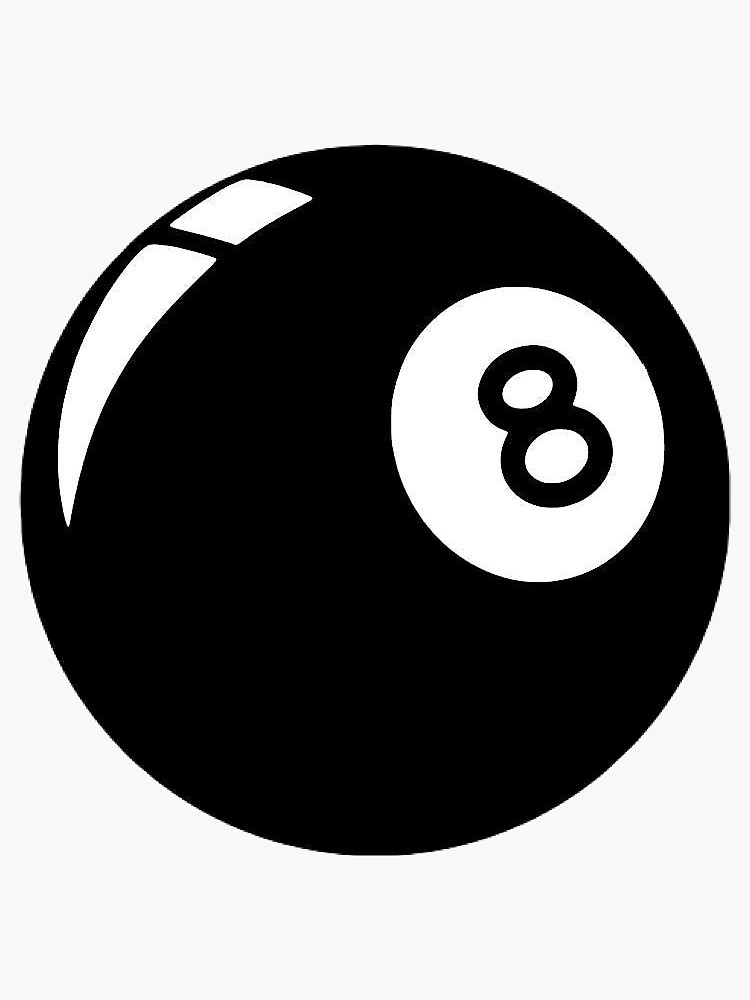 "8 ball" Sticker for Sale by Livrandel09 | Redbubble