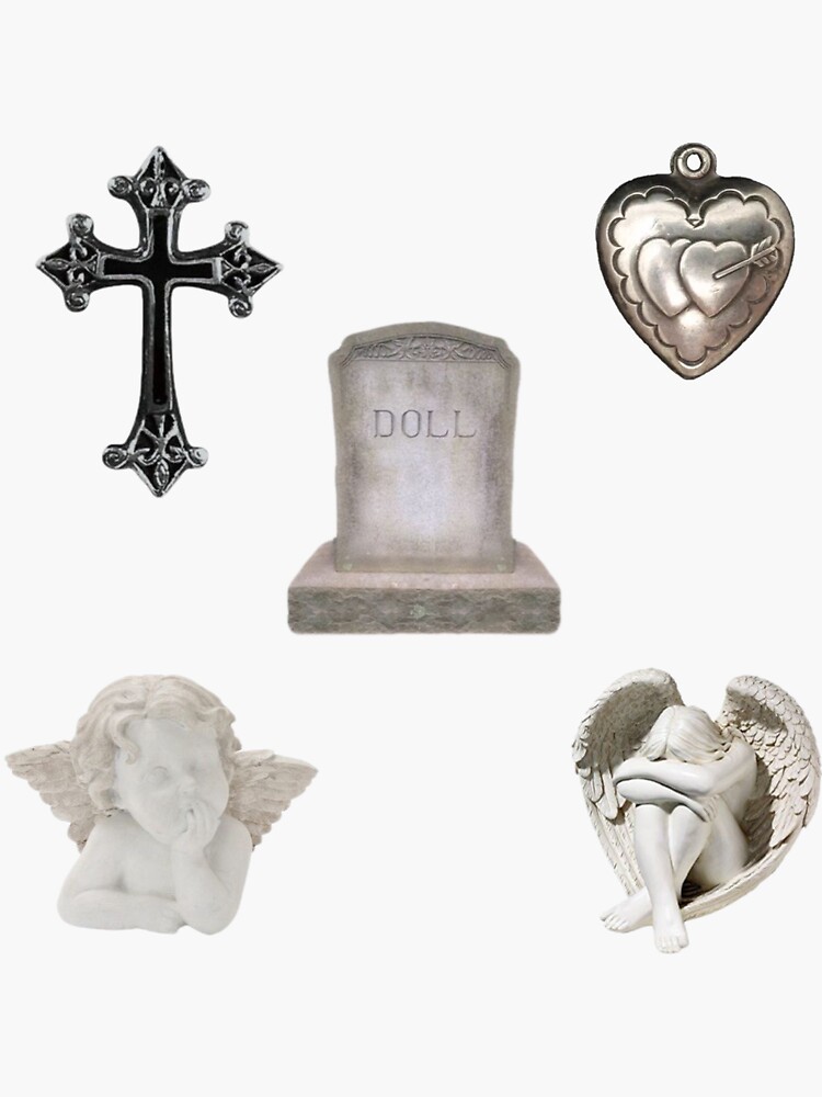 "Morute Graveyard Aesthetic Sticker Pack" Sticker for Sale by skullcore ...
