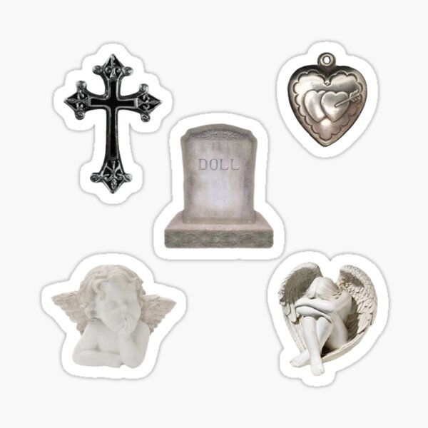 "Morute Graveyard Aesthetic Sticker Pack" Sticker for Sale by skullcore ...