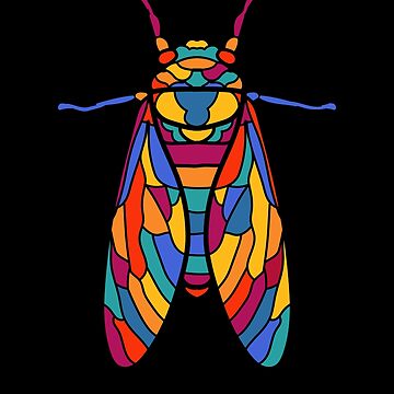 "Cicada - Colorful Cicada Retro Color Cicadas" Sticker for Sale by ...